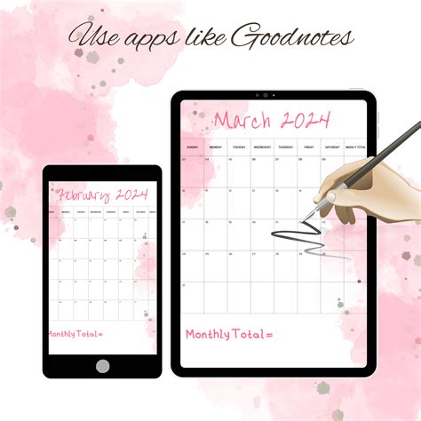 Word Count Tracker Writing Template Digital Download Pdf Goodnotes