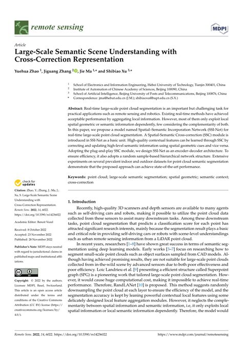 Pdf Large Scale Semantic Scene Understanding With Cross Correction