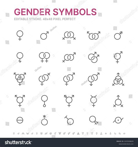 Gender Symbols Set Over 44776 Royalty Free Licensable Stock