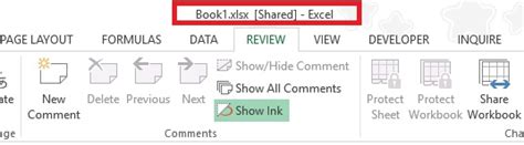 Excel Share Workbook 04 Access Excel Tips