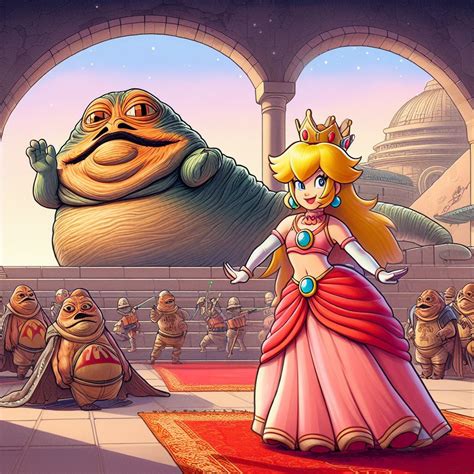 Princess Peach Arrives At Jabbas Palace By Magicianpendragon On Deviantart