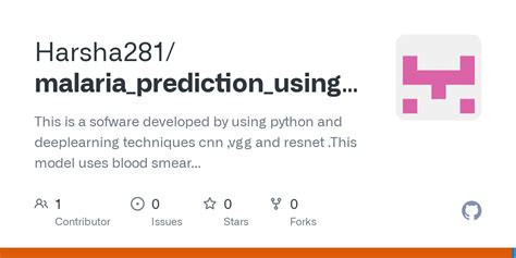 Github Harsha Malaria Prediction Using Deeplearning Techniques This Is A Sofware Developed