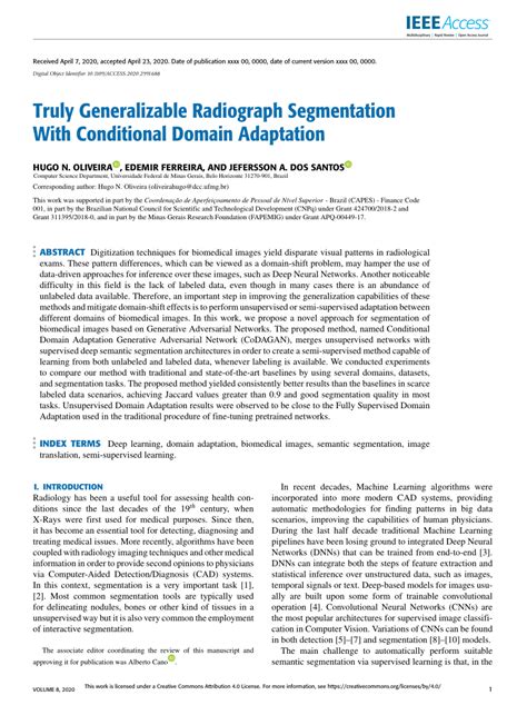 Pdf Truly Generalizable Radiograph Segmentation With Conditional Domain Adaptation