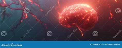 Scientific Depiction Showing Glowing Neuron Pathways And Electrical Pulses In Brain And Nervous