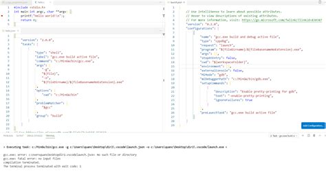 Vs Code C Debugger Cant Find Launchjson Because Of Path Issue