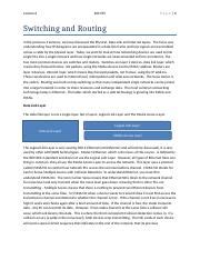 Lecture SwitchingRouting Docx Lecture DCF Page Switching And Routing In The