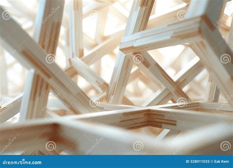Intricate Wooden Framework Assembly Detailed Architectural Structure