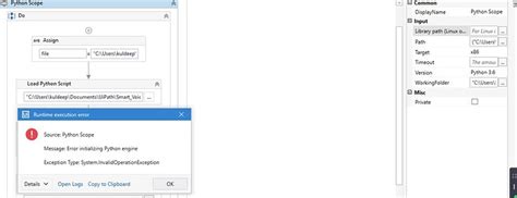 Python Scope Error Initializing Python Engine Studio UiPath Community Forum