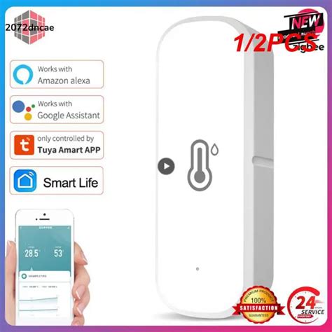 PCS Tuya ZigBee WiFi Temperature Humidity Sensor Home Connected Thermometer Compatible With