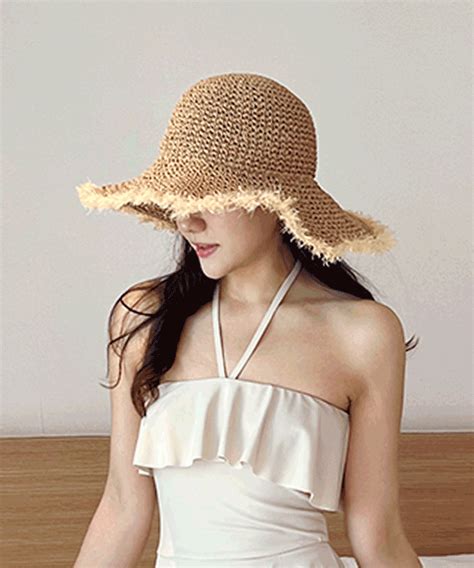 커밍투유 챙넓은 여름 플로피햇 밀짚모자