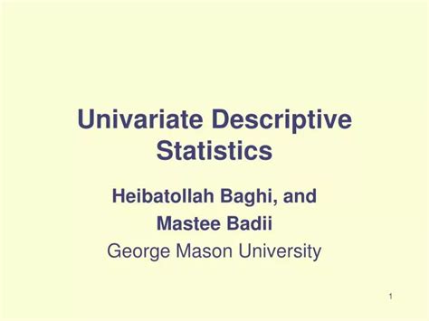 Ppt Univariate Descriptive Statistics Powerpoint Presentation Free Download Id392522