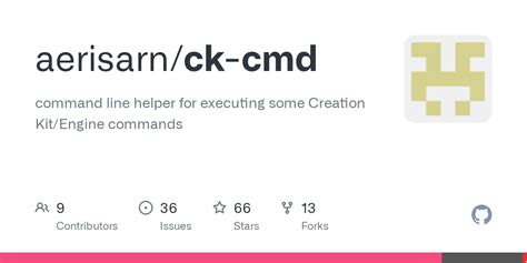 Github Aerisarnck Cmd Command Line Helper For Executing Some Creation Kitengine Commands