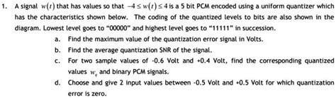 Solved A Signal That Has Values Such That W Is A Bit
