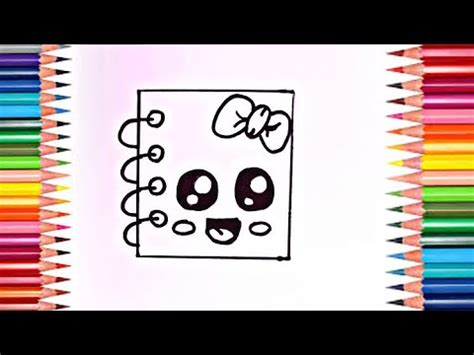 HOW TO DRAW A CUTE NOTEBOOK YouTube