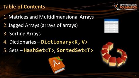 Multidimensional Arrays Sets Dictionaries Processing Matrices