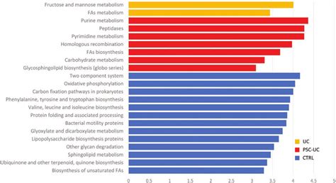 Metabolic Biomarkers Associated With Psc Uc Uc And Ctrl A Linear