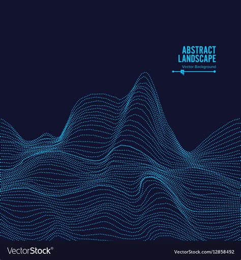 Abstract Landscape Background Cyberspace Vector Image