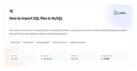 How To Import Sql Files In Mysql Labex