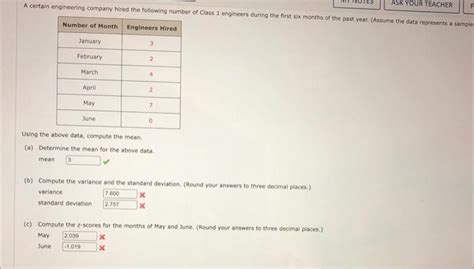 Solved Using The Above Data Compute The Mean A Determine