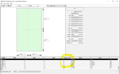 Assigning Shape Type To Sections Saved In User Database In Robot