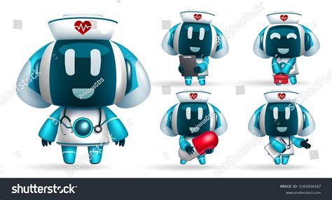 Robots Character Vector Set Design Robot Stock Vector Royalty Free 2163426167 Shutterstock