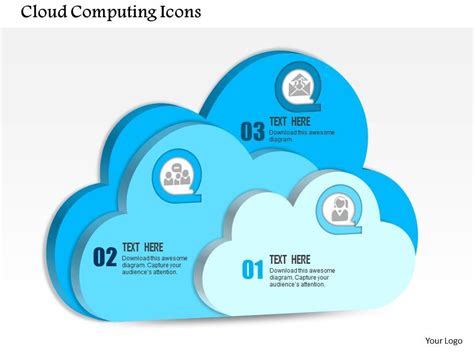 0814 Cloud Computing Icons Within Each For Public Private Or Hybrid Computing Ppt Slides