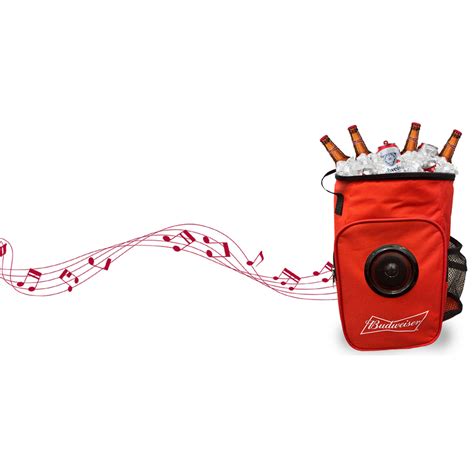 Budweiser Small Lunch Bag Cooler With Built In Bluetooth Speaker