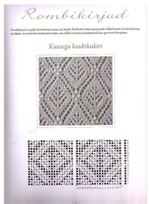 Узоры Модели стежков Схемы вязания