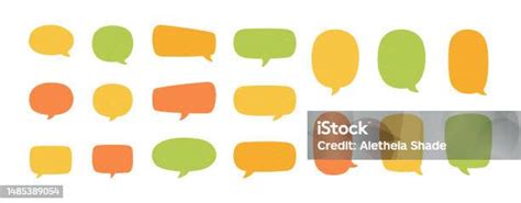 빈티지 말풍선 세트 그런 지 질감 텍스트 상자 프레임 복고풍 채팅 상자 메시지 상자 대화 템플릿 벡터 일러스트레이션 디자인 0명에 대한 스톡 벡터 아트 및 기타 이미지