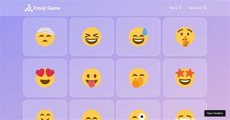 Emoji Game Codesandbox