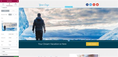 How To Design Website Background Images Using Elementor