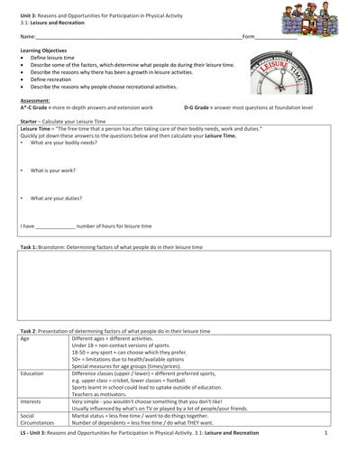 Igcse Pe Unit 3 Teaching Resources