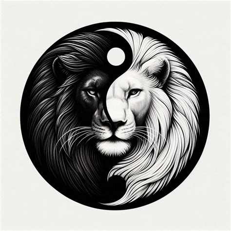 Эскиз татуировки инь янь с животным Идея для татуировки Тату идея