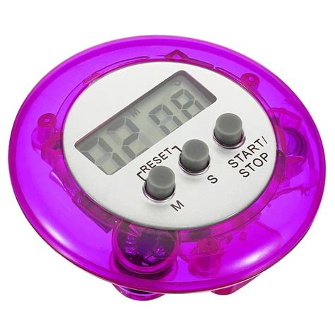 Uxcell Round Digital Timer Small Count Down Up Clock With Magnetic Big Lcd Display Purple