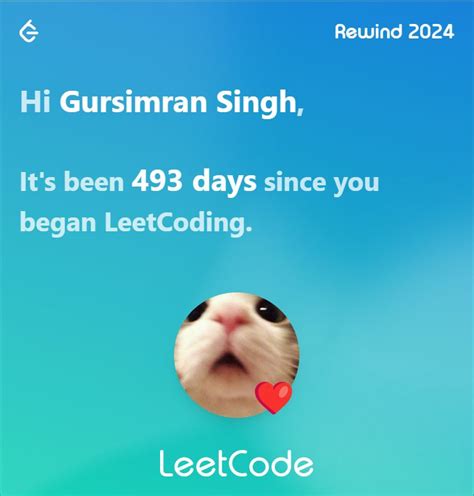 Gursimran Singh On Linkedin Leetcode Codingjourney 2024rewind