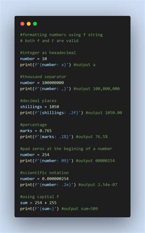 Erick Munene On Linkedin Number Formatting Using Python F String