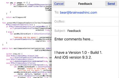 Swift Compose Email Mfmailcomposeviewcontroller As An Extension To Uiviewcontroller