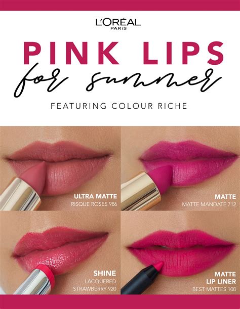 Lipsticks Pink Colors