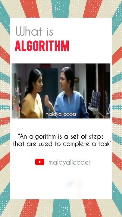 What Is Algorithm 👆 Malayalam Malayalicoder Mathew Joseph T A