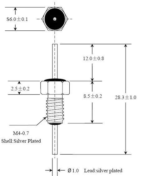 Silver Pin Feed Thru Capacitor 1000pf X7r 7a 3000momg Rohs Qms Approval Buy Feed Thru