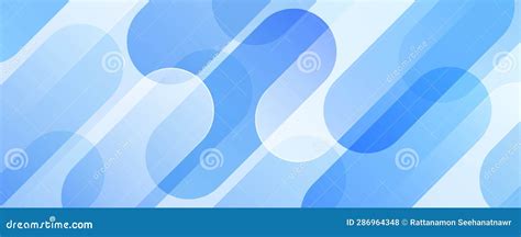 Abstract Blue And White Diagonal Rounded Lines Background Modern Overlap Geometric Shape Design