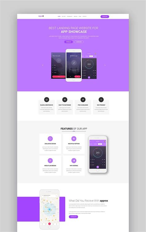 Appox app landing page template 웹디자인 랜딩 페이지 디자인 앱