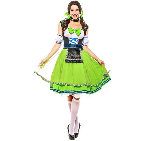 Adult Womens Sexy Beer Girl Maid Dress Costume Two Colors Oktoberfest Is Ready For You In