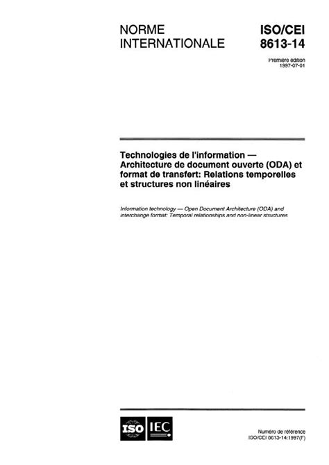 ISO IEC Information Technology Open Document Architecture ODA And Interchange