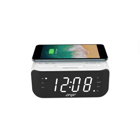 Buy Wholesale China New Wireless Charger Station Clock Radios For Bedroom Bedside Desk Clock