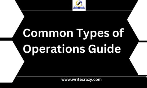 The Most Common Types Of Operations Manuals