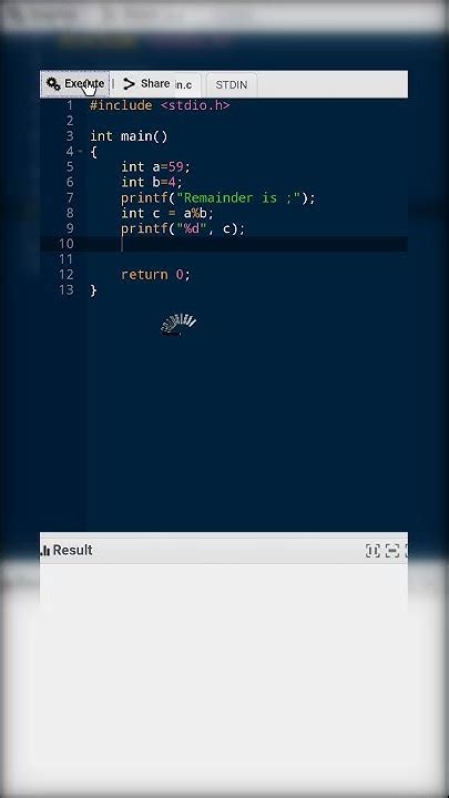 Modulus Arithmetic Operator Getting Remainder In C Programming Pranjul Tutorials Shorts