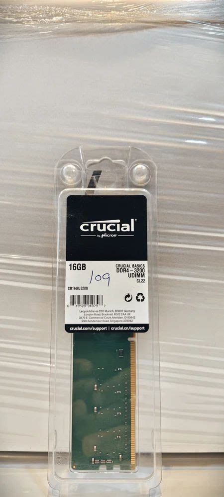 Dram Crucial Ct16g4dfra32a 16gb Ddr4 3200 Mhz Cl22 Desktop Memory At ₹ 2550 In Barnala