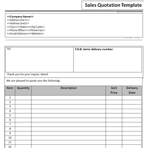 Download 22 FREE Quotation Templates EXCEL WORD Word Excel Samples