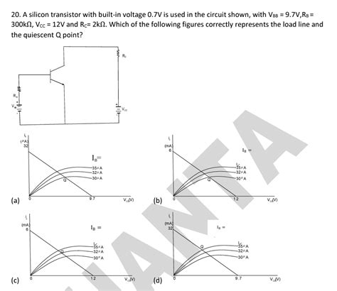 Solved A Silicon Transistor With Built In Voltage 0 7 ﻿v Is